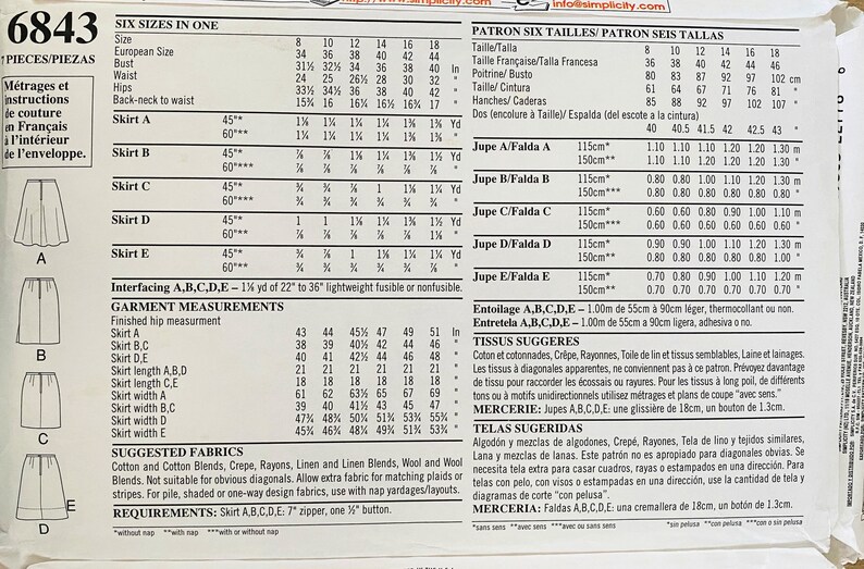 Uncut 1990s New Look Vintage Sewing Pattern 6843 Size 8-18 Misses ...