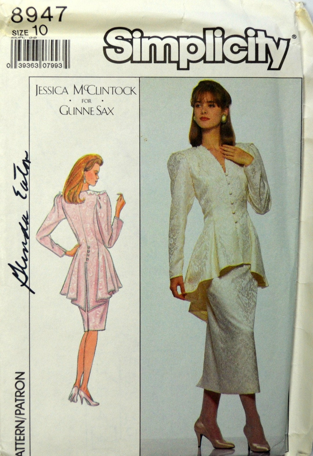 Uncut 1980s Simplicity Vintage Sewing Pattern 8947 Size 10 Misses' Two ...