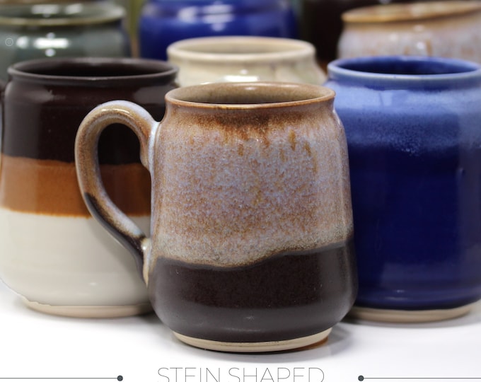 Sea Stone Coffee Mug/ Handmade Stoneware Mugs/ Purple Ceramic Coffee ...