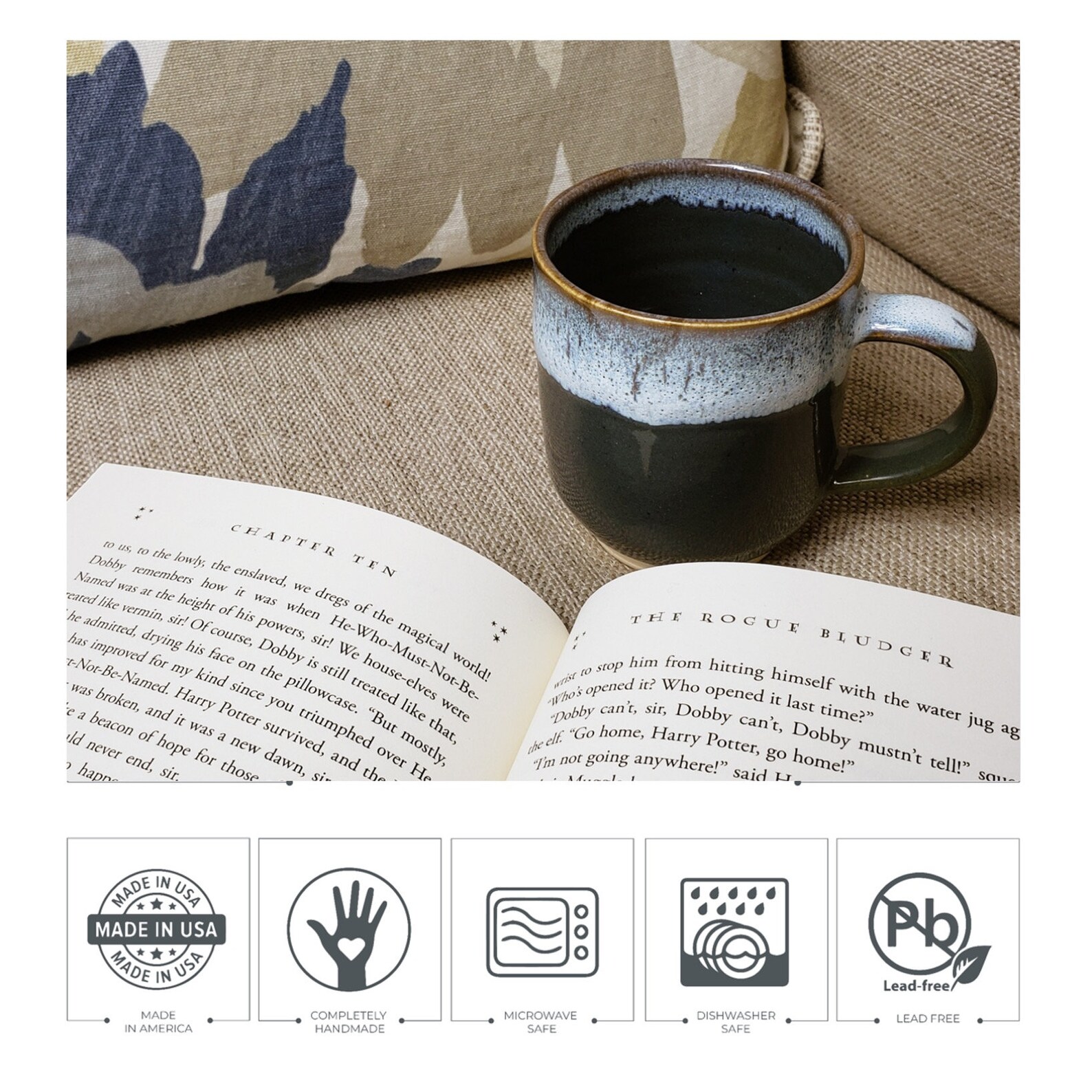 Brown Agate Stoneware Mug With Handle Stoneware Coffee Mug - Etsy