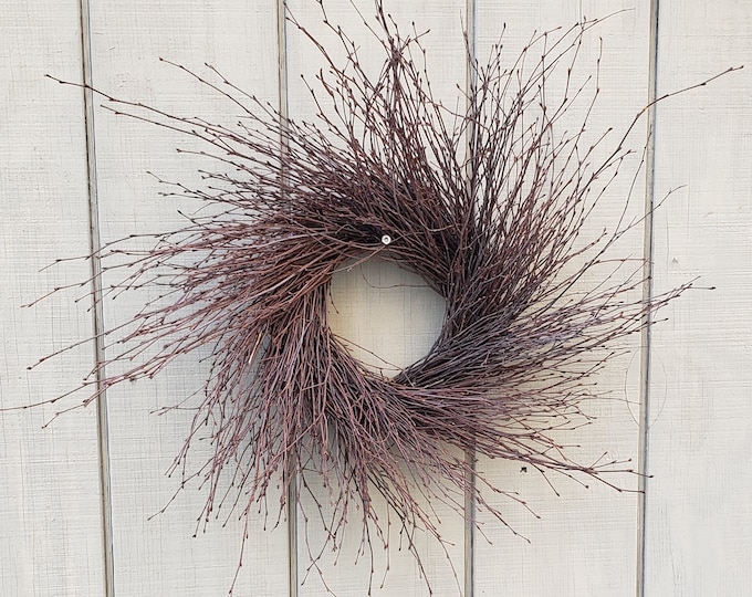 Twig Wreath, Dried Flower Wreath, Natural Twig Wreath, Large Twig ...