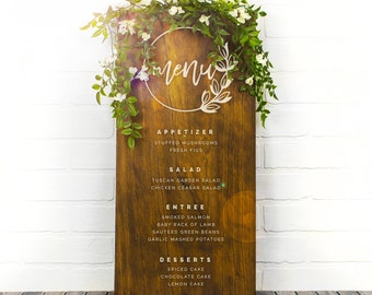 Wedding menu sign | Etsy