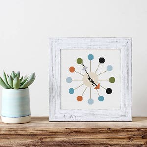 Retro Clock Cross Stitch Pattern - Etsy