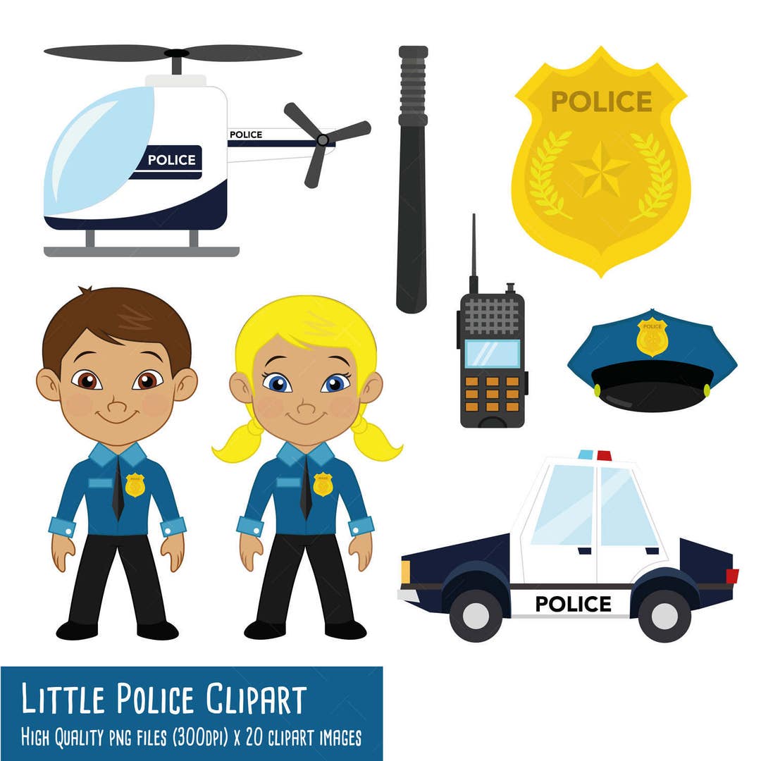 Little Police Clipart Fireman Clipart Fire Engine Clipart X - Etsy