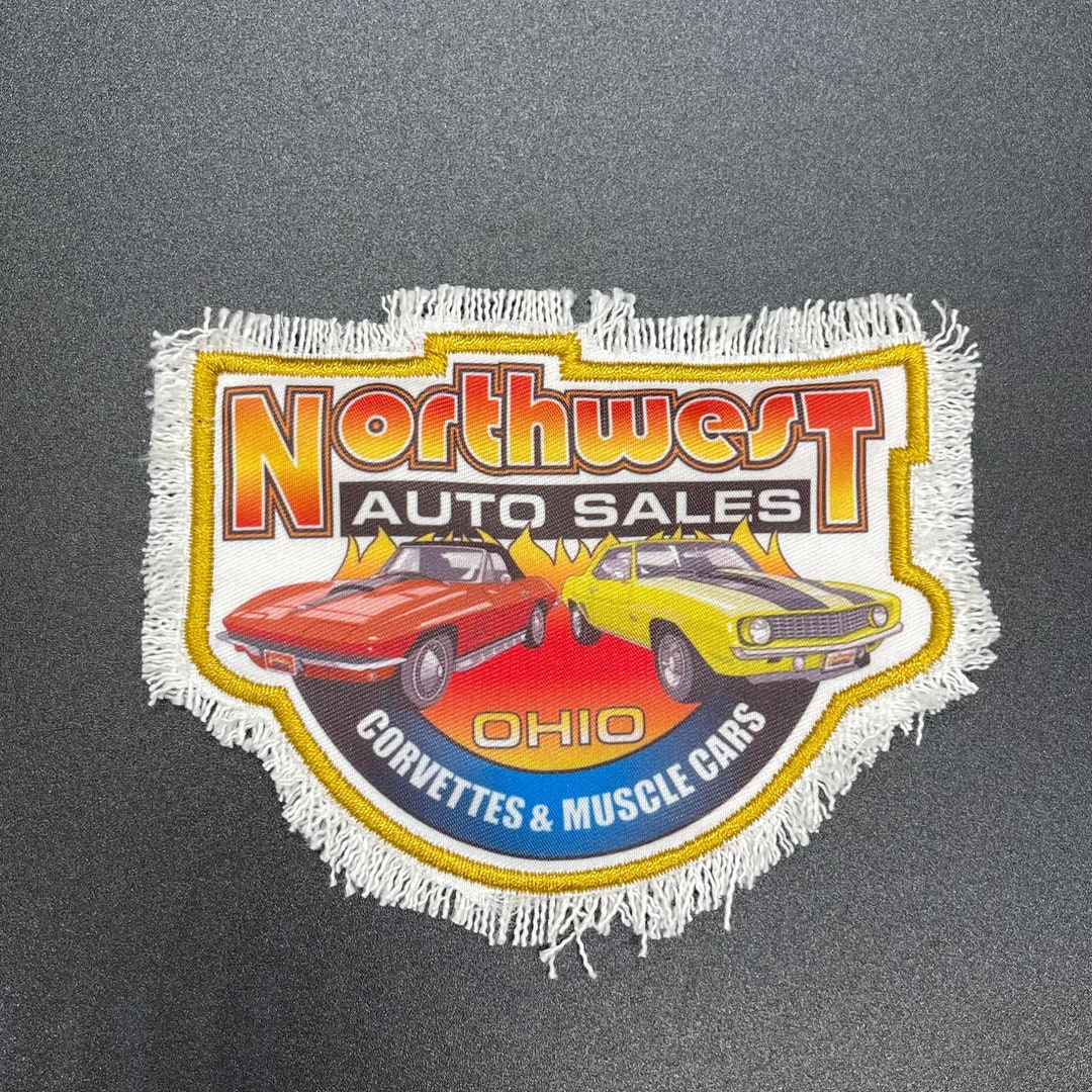 Full Color Custom Logo With Embroidered Edge - Etsy