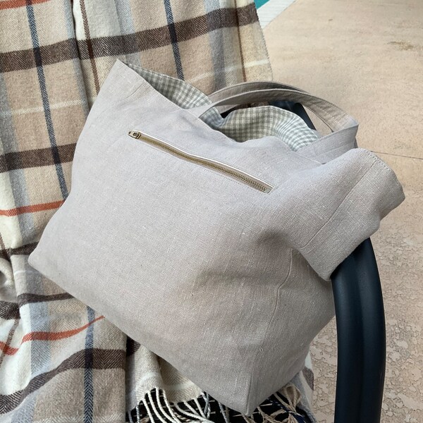 Linen Shoulder Bag - Etsy