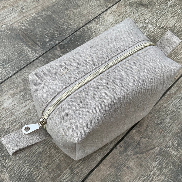 Linen Cosmetic Bag - Etsy
