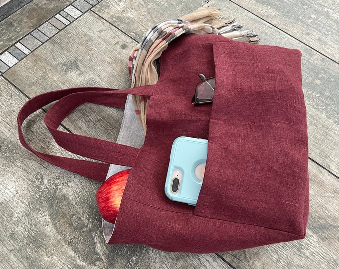 Linen Crossbody Bag, Linen Purse, Shoulder Bag, Washable Crossbody ...