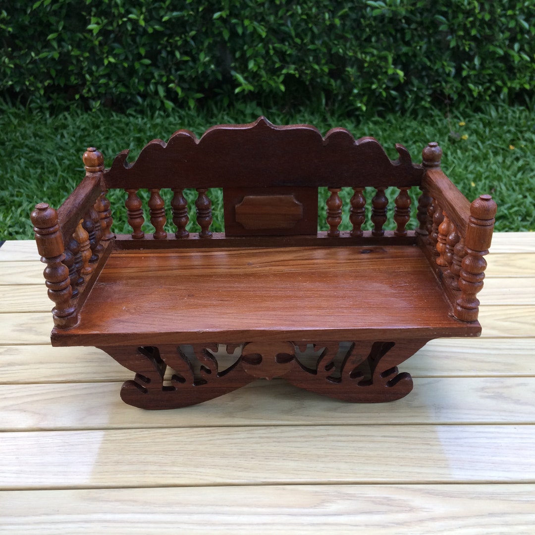 Small Wood Altar Elephant God Statue Stand, Buddha Amulet Stand - Etsy
