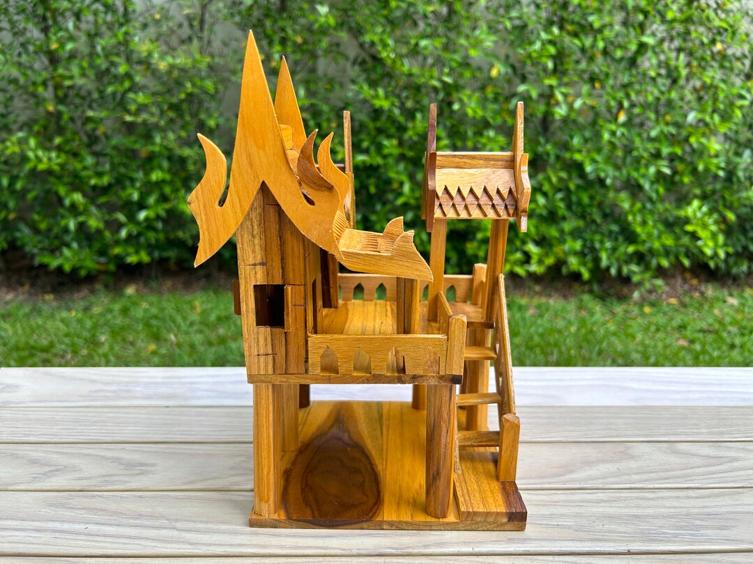 Traditional Thai House Model Spirit House Teak Wood - Etsy