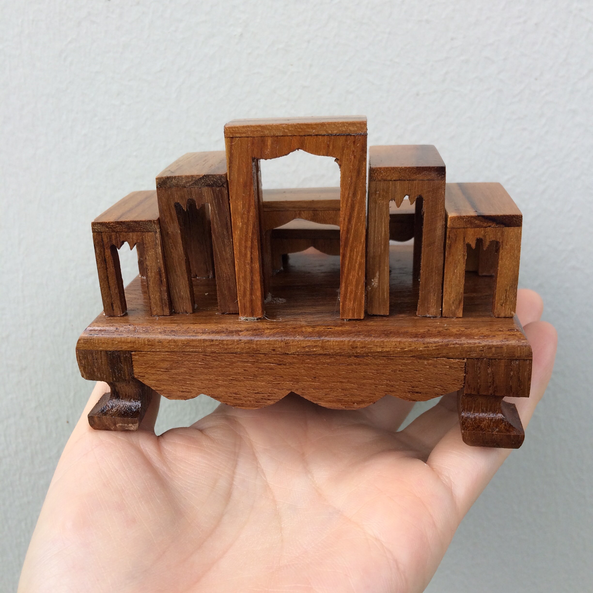 Mini Altar Wood Tables Buddha Worship Set of 9 Miniature - Etsy
