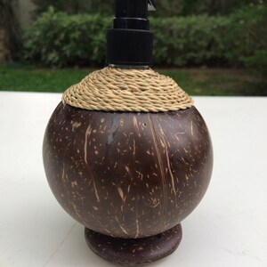 Natural Coconut Shell Bottle Liquid Dispenser Pump - Etsy