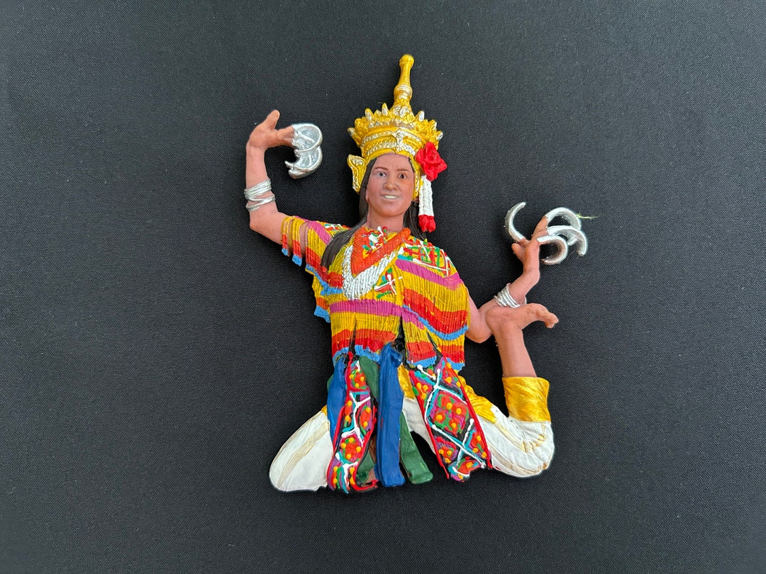 Thai Doll Nora Dancing Figurine Resin Magnet Collectible Souvenir - Etsy