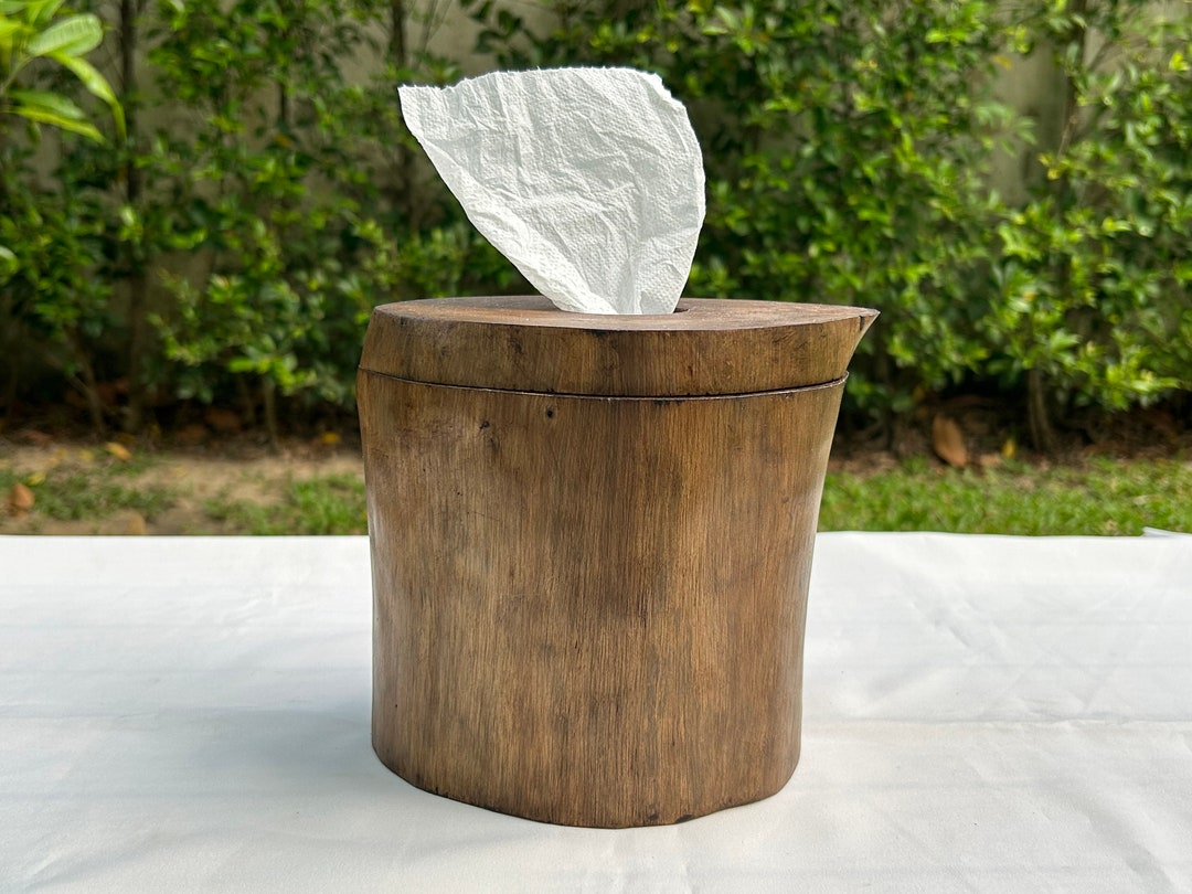 Rustic Wood Tissue Box Cover, Tissue Holder for Home Decor - Etsy