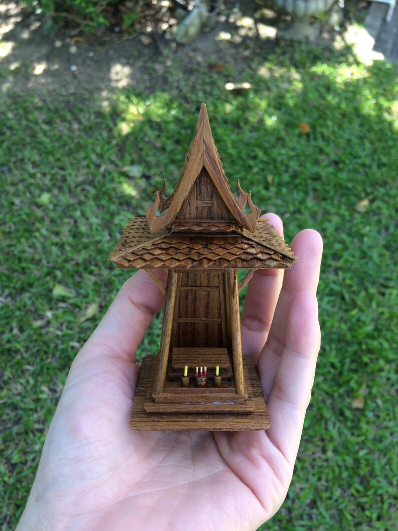 Mini Wood Amulet House Amulet Stand - Etsy