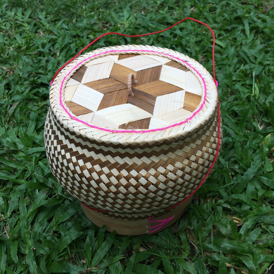 Sticky Rice Bamboo Box Container Thai Kratip - Etsy