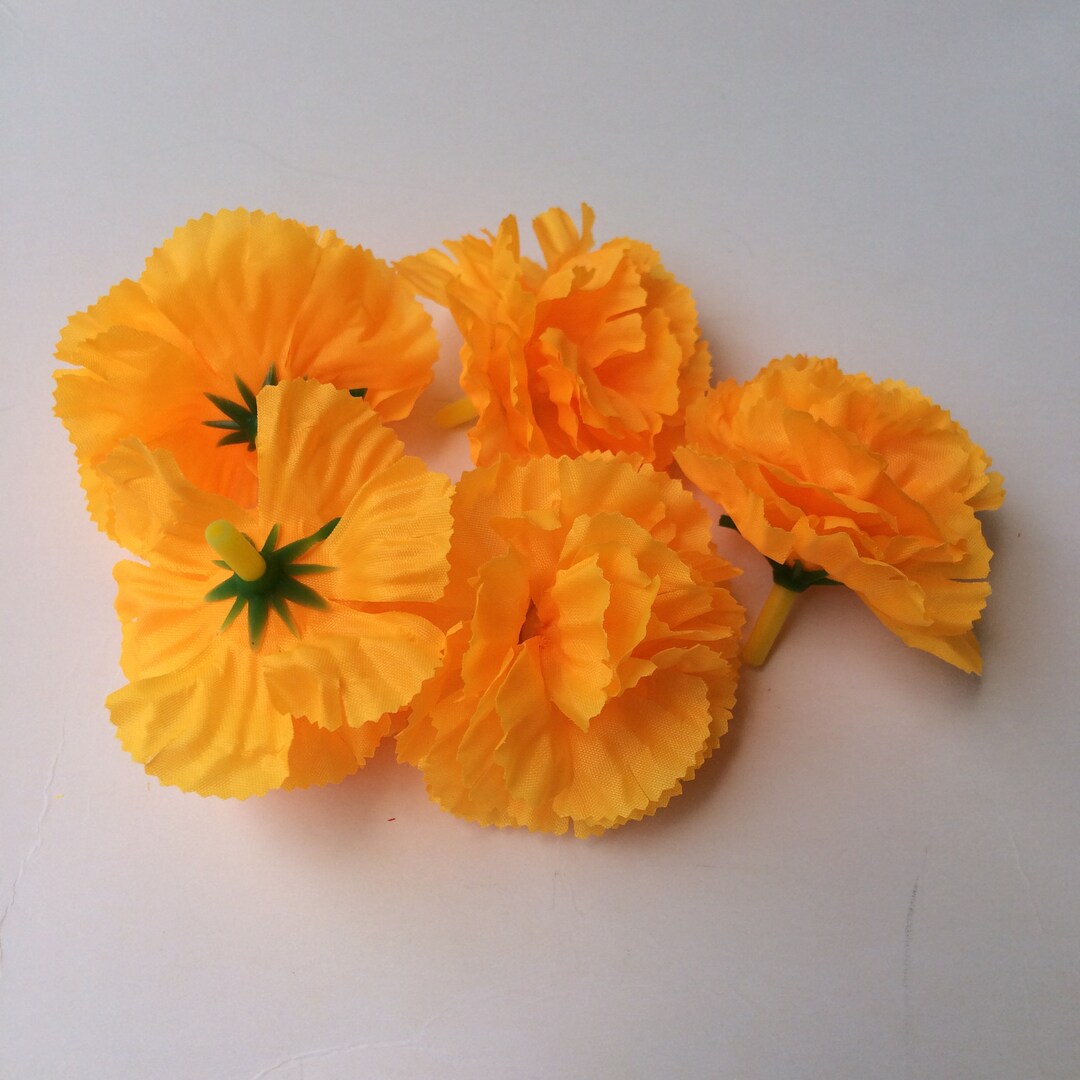 Fake Fabric Marigold Artificial Flower for Making Malai - Etsy