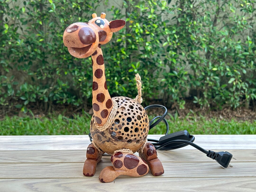 Giraff Animal Coconut Shell Lamp, Table Lamp for Home Decor - Etsy