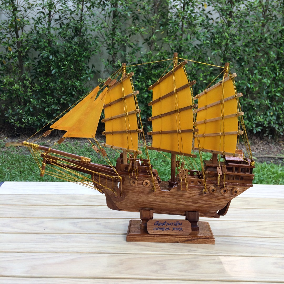 Traditional Chinese Junk Ship Model Feng Shui for Home Decor 35 Cm - Etsy