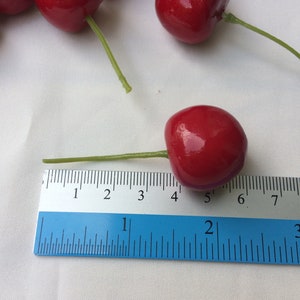 15 PCS Fake Red Cherries Artificial Fruit for Display, Kitchen Decor ...
