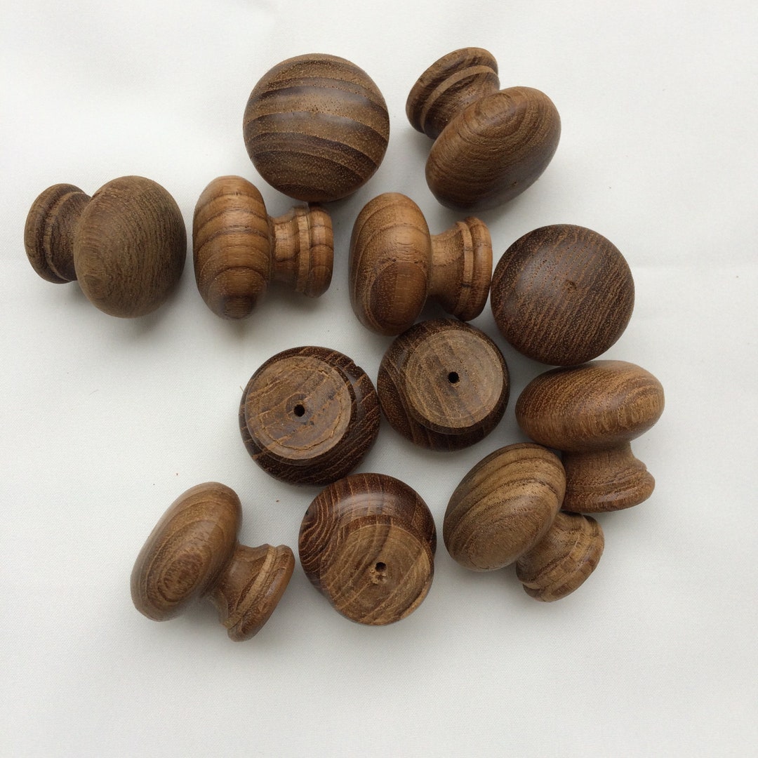 12 PCS Teak Round Knobs Pull Handle Drawer Cabinet Furniture - Etsy