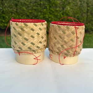 Pack of 2 Bamboo Sticky Rice Serving Box, Sticky Rice Contianer 3 - Etsy