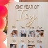 Arched First Birthday Photo Board | One Year Baby Board | Picture Board ...