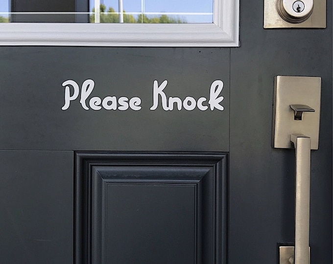 Please Knock Front Door Decal | FREE SHIPPING