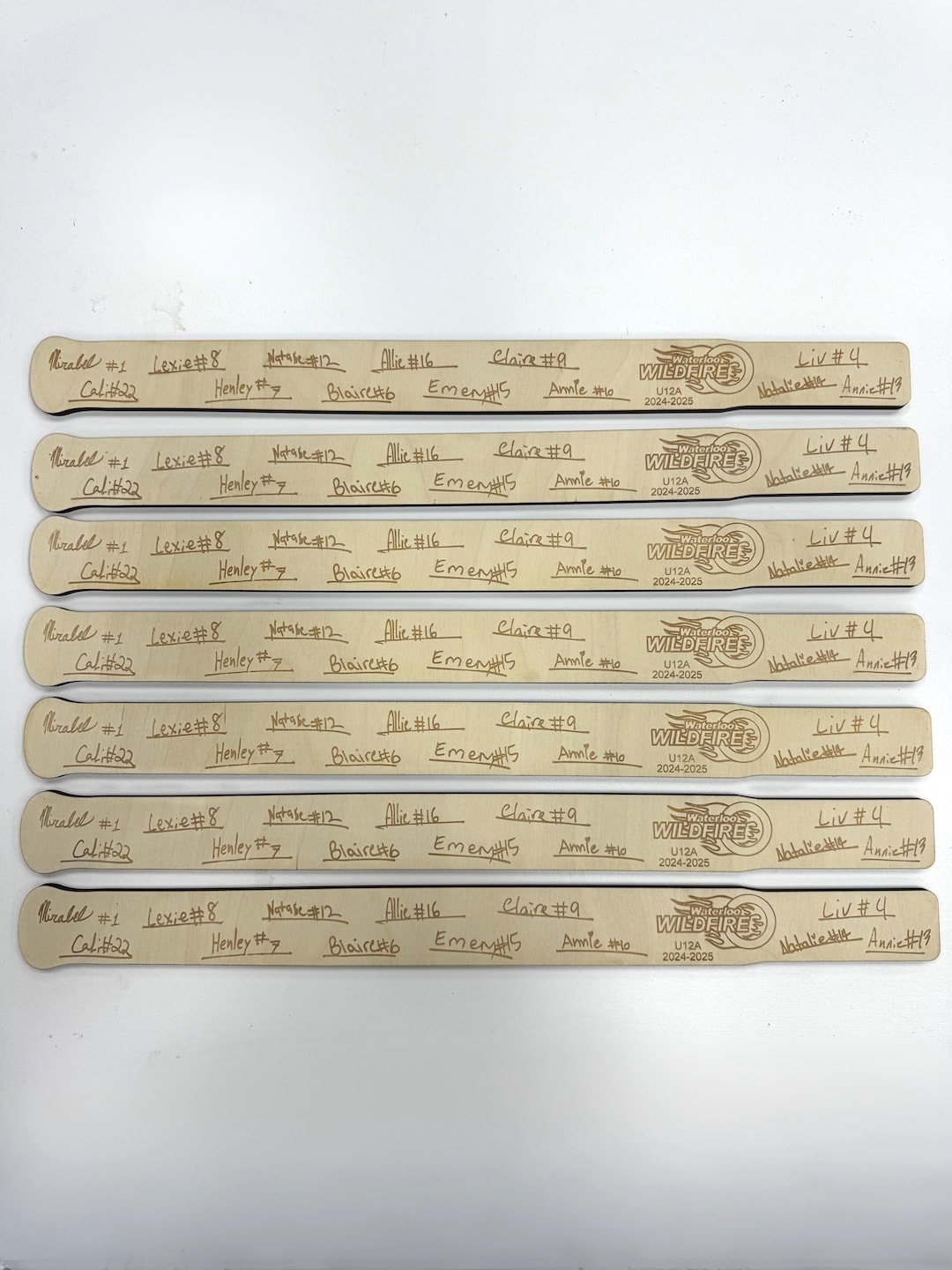 Engraved Signatures Ringette Team Mini Sticks | Ringette Team Gift ...