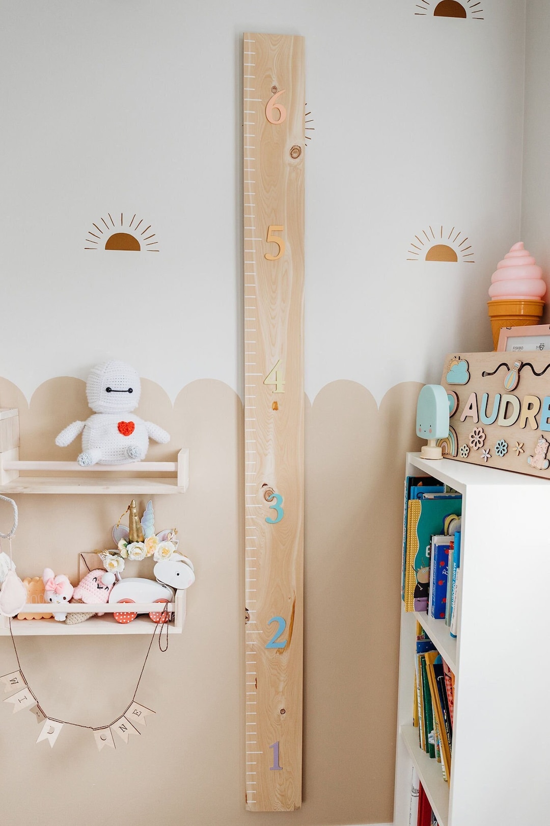 Custom Growth Chart Ruler 3D | Height Chart | Growth Ruler | Pastel ...