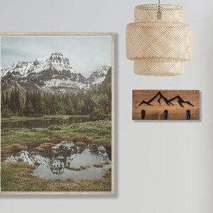 Mountain Decor Key Holder Sign | 3D Sign | Jacket Holder Hook Sign ...