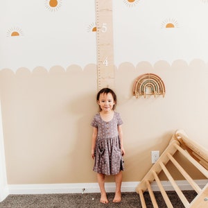 Arched Growth Chart Ruler 3D | Playroom Decor | Wood Growth Chart | 1st ...