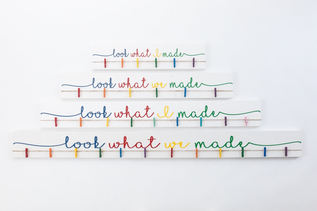 3D Kids Craft Look What I Made Sign | Kids Art Display Signs | Playroom ...