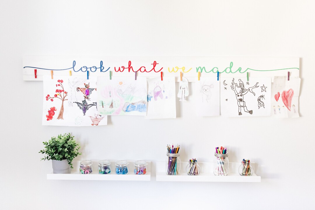 3D Kids Craft Look What I Made Sign | Kids Art Display Signs | Playroom ...