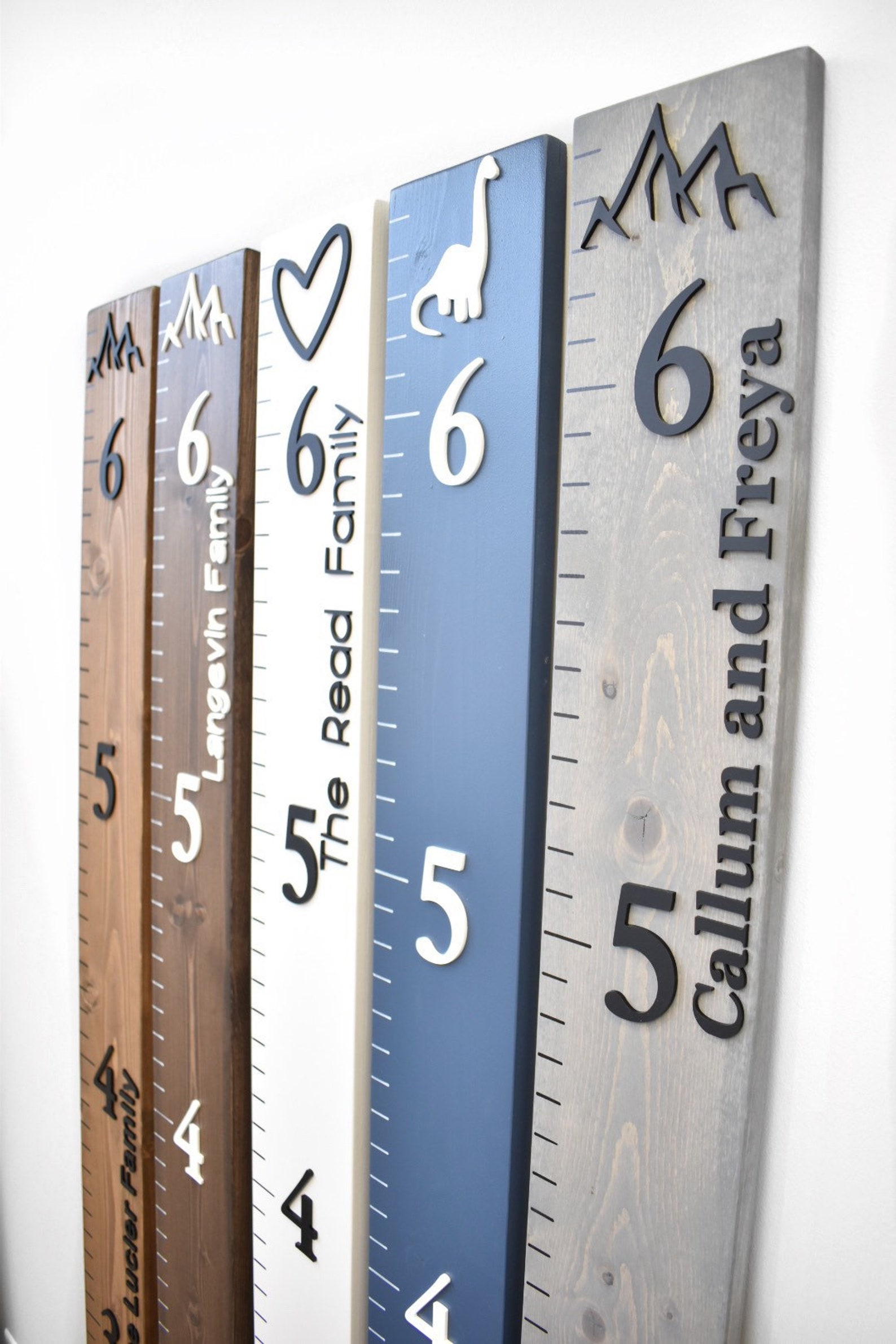 Growth Chart Ruler 3D Playroom Decor Wall Ruler Personalized Wood ...