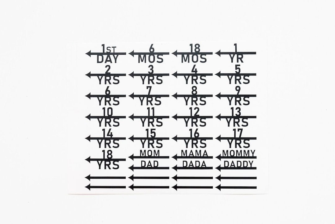 Marker Arrows Height Markers Arrows for Growth Chart Growth Chart Arrow ...