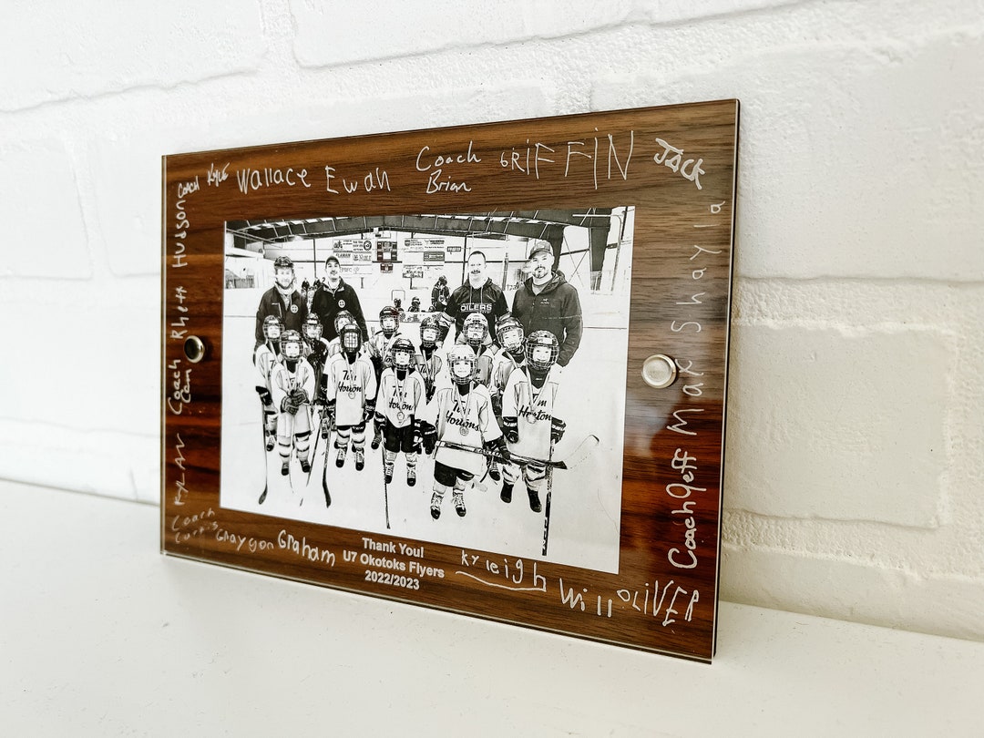 Engraved Name Hockey Team Photo Frames - Etsy