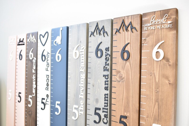 Growth Chart Ruler 3D Playroom Decor Wall Ruler - Etsy