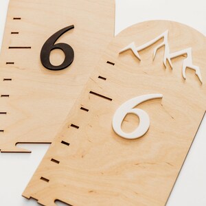 Arched Growth Chart Ruler 3D | Playroom Decor | Wood Growth Chart | 1st ...