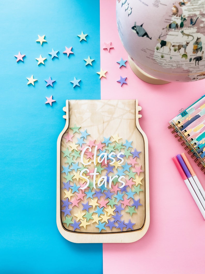 XL Classroom Reward Jar Class Star Jar Whole Class Reward - Etsy Canada