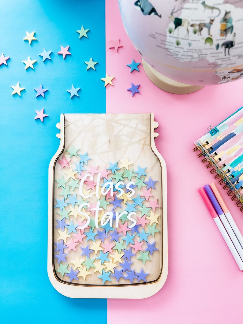 XL Classroom Reward Jar Class Star Jar Whole Class Reward - Etsy Canada