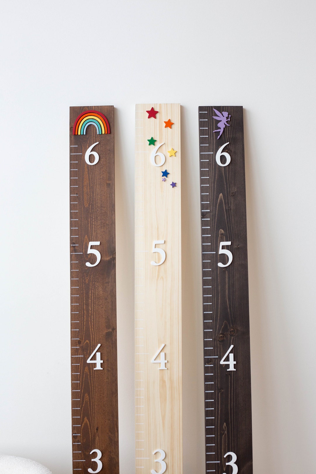 Growth Chart Ruler 3D | Playroom Decor | Wall Ruler | Personalized Wood ...