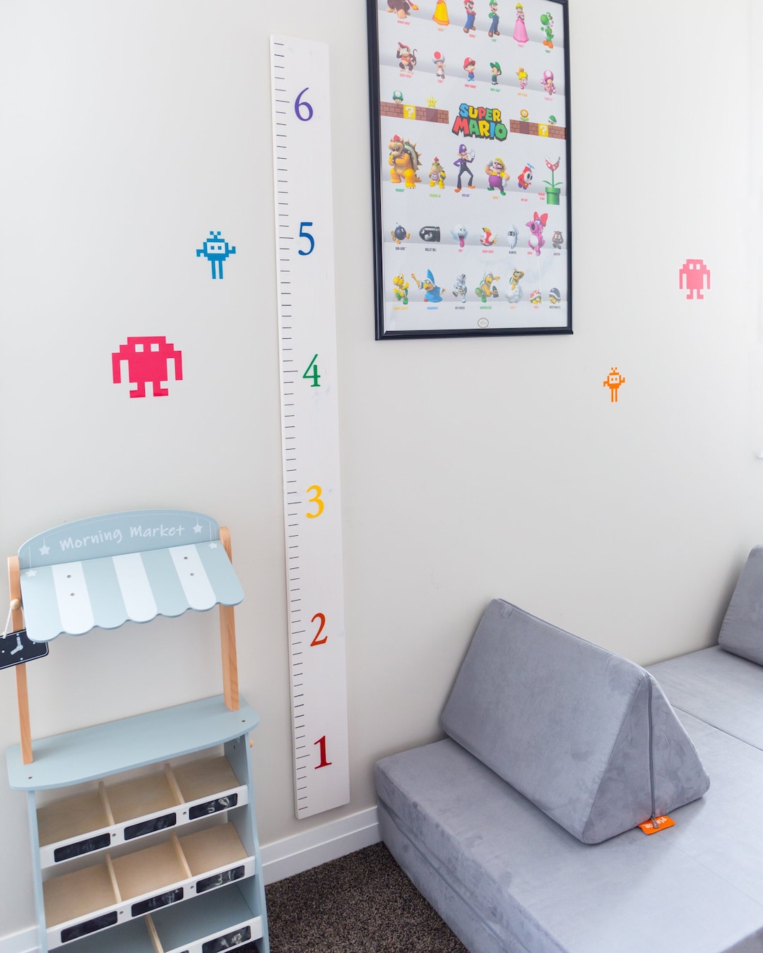 Rainbow Growth Chart Ruler 3D | Rainbow Playroom Decor | Wall Ruler ...