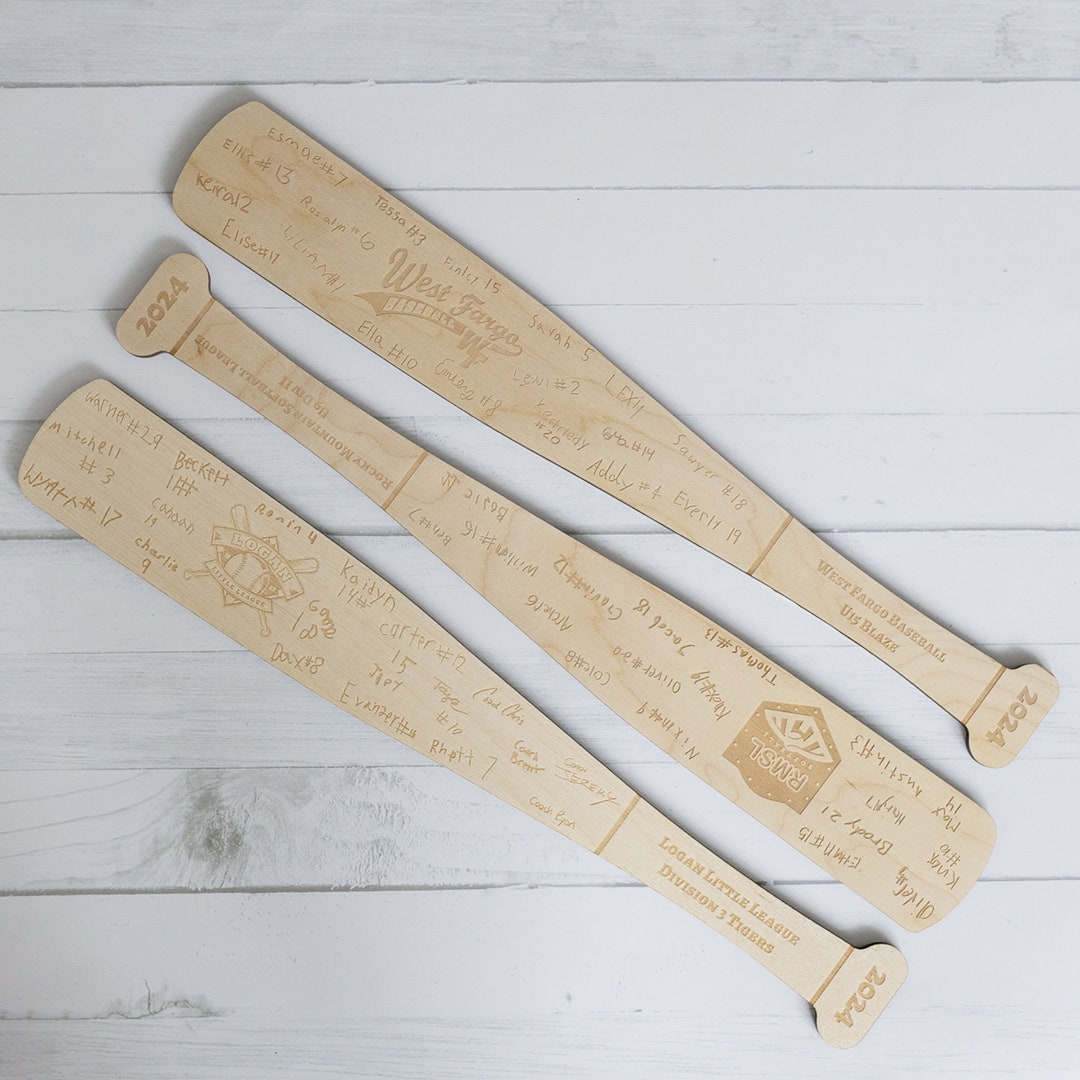 Personalized Wooden Baseball Bat | Mini Baseball Bat | Baseball Team ...