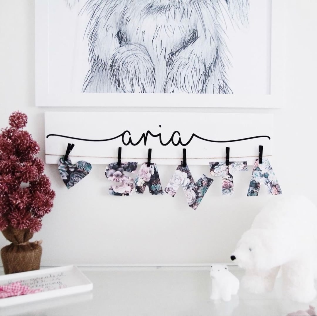 3D Name Only Kids Craft Sign | 24" Personalized Name Room Decor | Kids ...