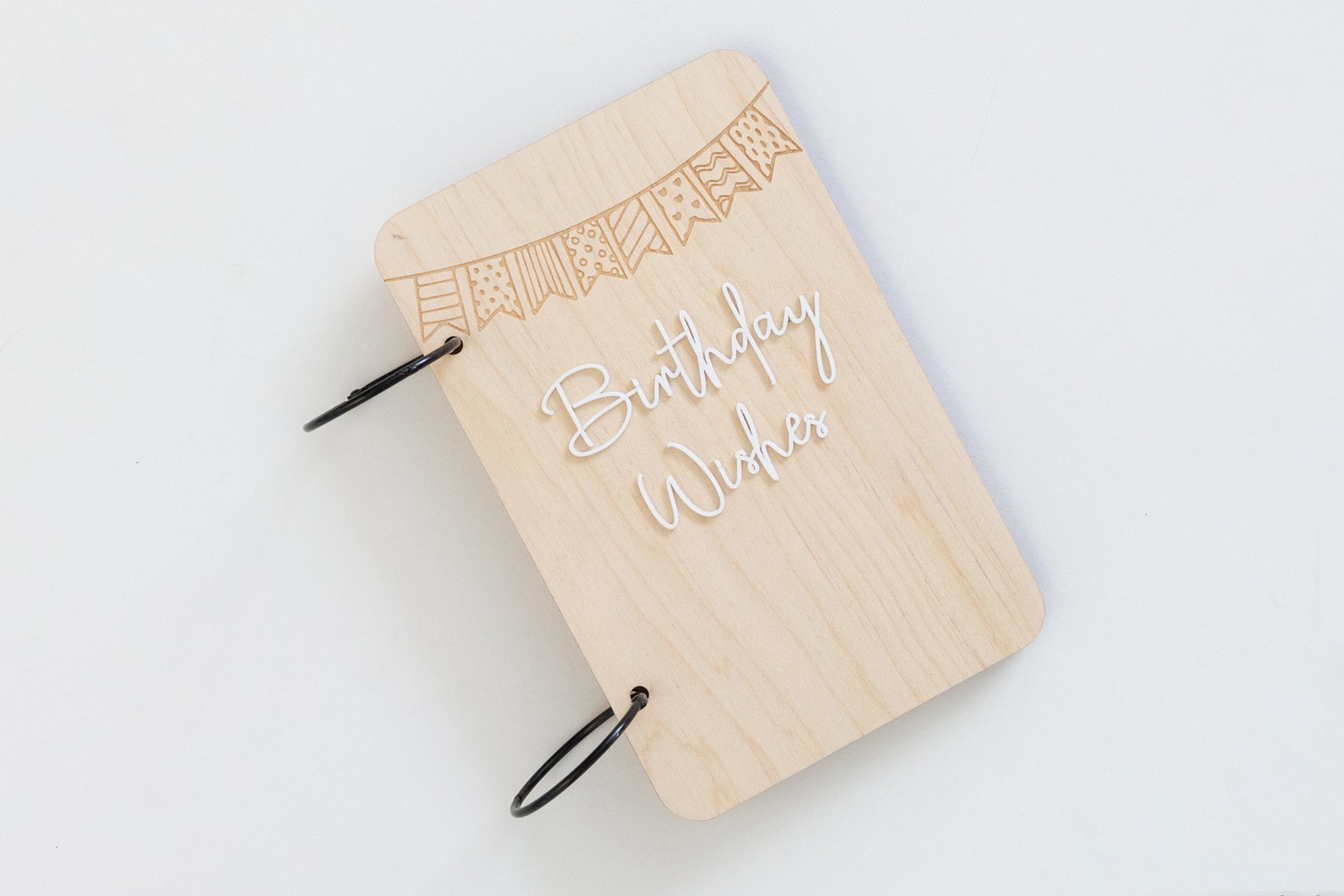 Birthday Card Keeper Book | Keepsake Card Holder | Wood Greeting Card ...