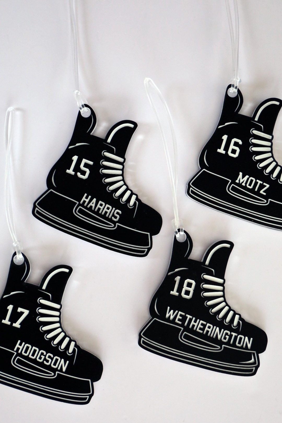 Engraved Name Hockey Player Skate Bag Tag | Hockey Team Gift | Hockey ...