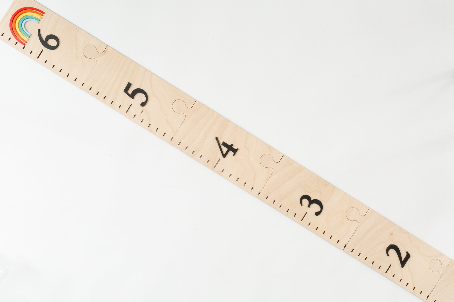 Growth Chart Ruler 3D Playroom Decor Wood Growth Chart 1st Birthday ...