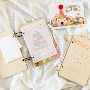 Birthday Card Keeper Book Keepsake Card Holder Wood - Etsy