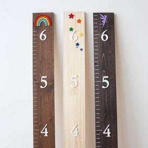 Growth Chart Ruler 3D Playroom Decor Wall Ruler Personalized Wood ...